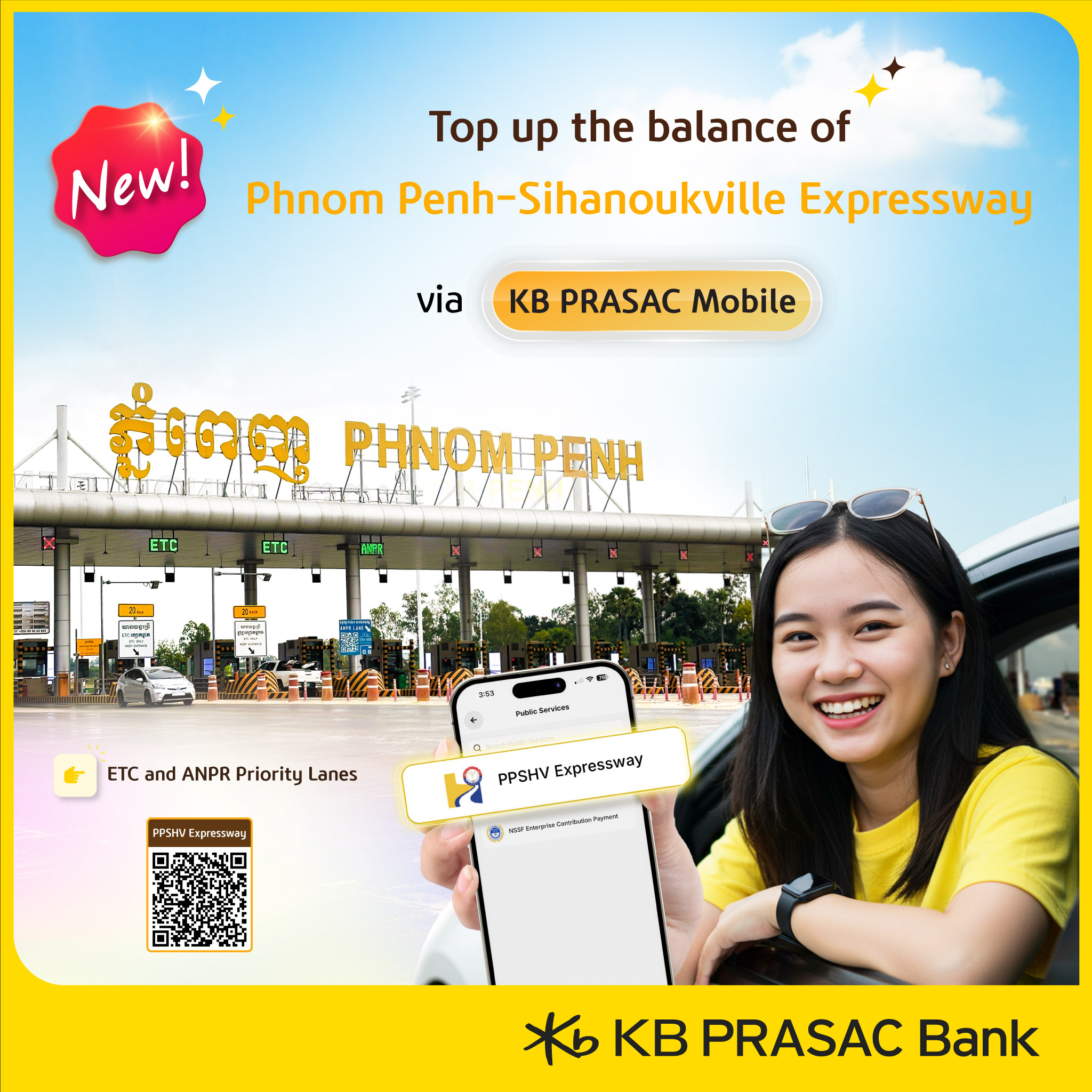 Top up for Paying the toll of Phnom Penh - Sihanoukville Expressway via KB PRASAC Mobile - KB ...