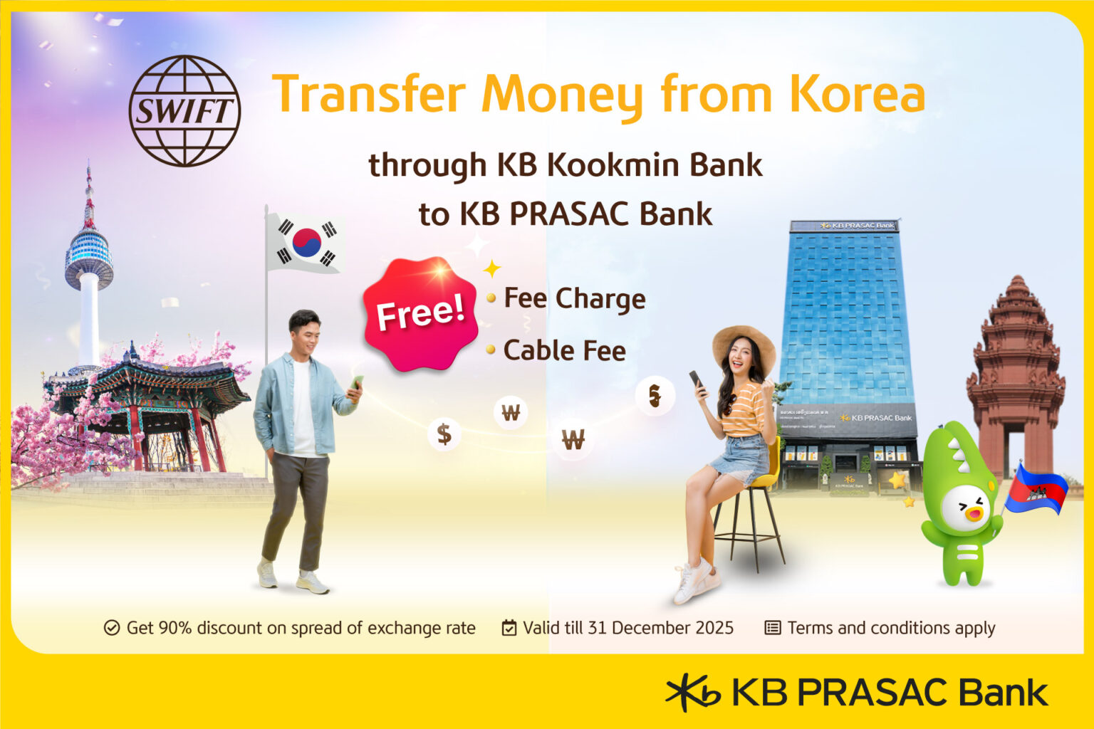 Transfer Money from Korea via KB Kookmin Bank to KB PRASAC Bank in ...